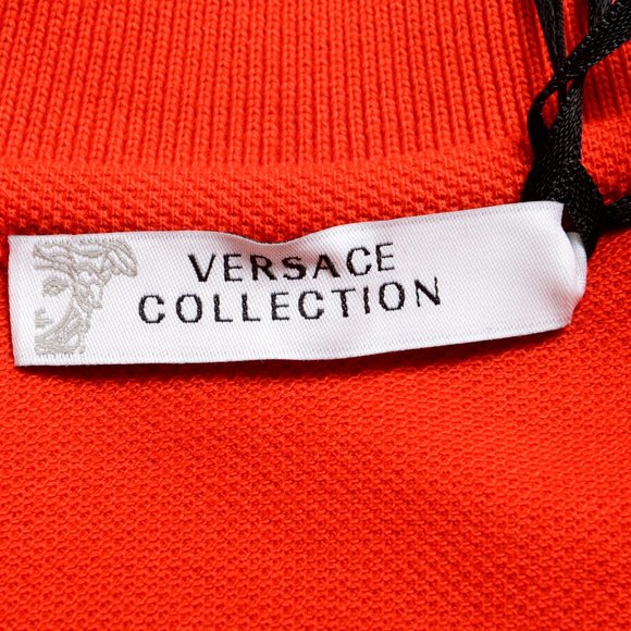 Versace Collection | Shirts | Versace Collection Red Short Sleeve Polo ...